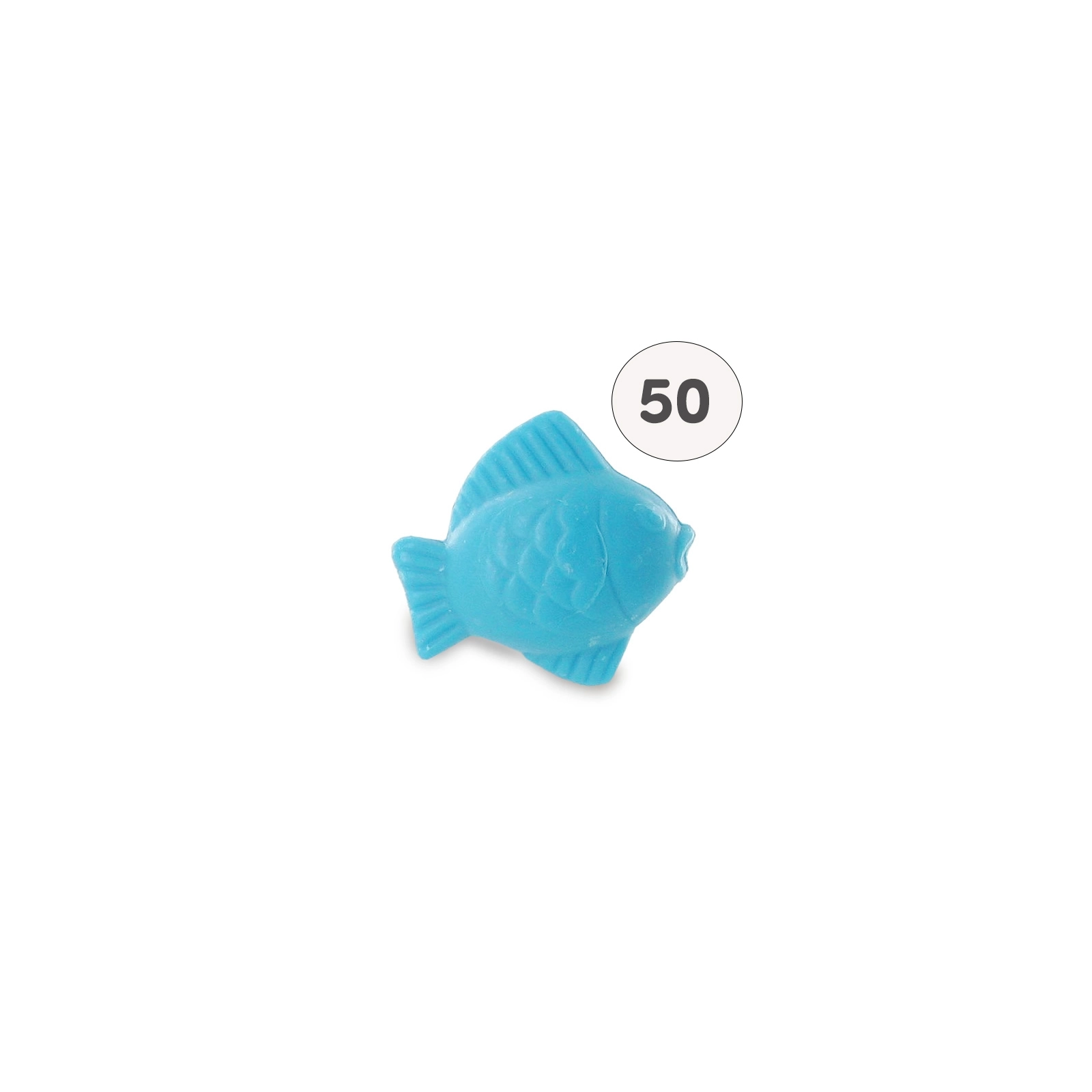 Savon Poisson Lune Turquoise - Parfum Marine - Thème Mer - Sac 50